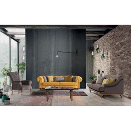 JVmoebel Wohnzimmer-Set Stilvoller Sofa Set Designer Dreisitzer Luxus Sessel Sofagarnitur 3tlg