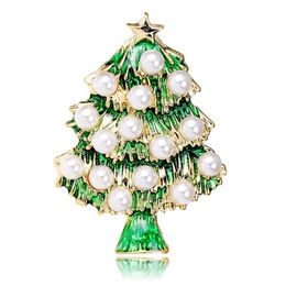 Dekorative Brosche Weihnachtsbrosche für Frauen Perle und Stern Dekor