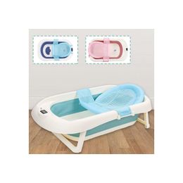 Bettizia Babybadewanne Faltbadewanne Badewanne Babybadewanne mit Abfluss (Grün mit Kissen)