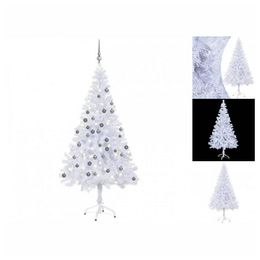 vidaXL Künstlicher Weihnachtsbaum Künstlicher Weihnachtsbaum mit LEDs Kugeln 120 cm 230 Zweige