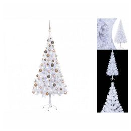 vidaXL Künstlicher Weihnachtsbaum Künstlicher Weihnachtsbaum mit LEDs Kugeln 180 cm 620 Zweige