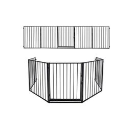 Randaco Ofenschutzgitter Kaminschutzgitter Absperrgitter 5-teiliges Set Tür Türschutzgitter (Ofen Absperrgitter Vormontiert)