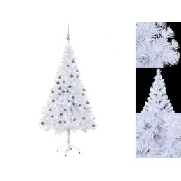 vidaXL Künstlicher Weihnachtsbaum Künstlicher Weihnachtsbaum mit LEDs Kugeln 180 cm 620 Zweige