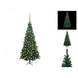 vidaXL Künstlicher Weihnachtsbaum Künstlicher Weihnachtsbaum mit LEDs Schmuck L 240 cm Grün