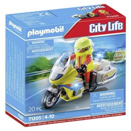Playmobil® Konstruktions-Spielset Notarzt-Motorrad mit Blinklicht