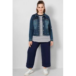 Dollywood Regular-fit-Jeans Jeansjacke Hemdkragen Knopfleiste langer Arm