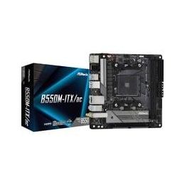 Asrock B550M-ITX/ac, Mainboard schwarz/grau