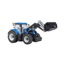 Bruder New Holland T7.315 , Modellfahrzeug blau/grau, mit Frontlader
