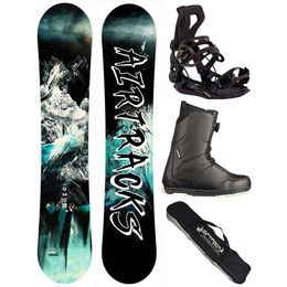 Airtracks Snowboard Snowboard Komplett Set Under Rocker Wide » Mod. 23 (Snowboard Set Line Rocker+Bindung Master+Boots+Bag