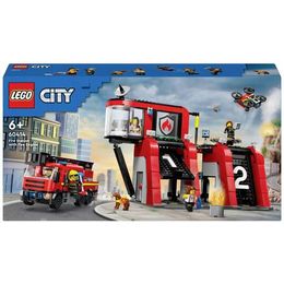 Lego City 60414 LEGO® CITY Feuerwehrstation mit Drehleiterfahrzeug