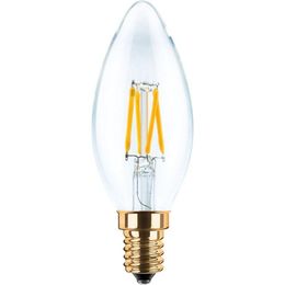 Segula LED-Leuchtmittel LED Kerze klar, E14, Warmweiß, dimmbar, E14, Kerze klar, weiß