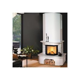 Hark Kaminbausätze Aspen echter Mamor natur-weiß, 8 kW, Zeitbrand, weiß