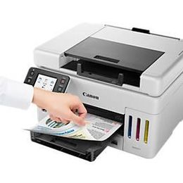 Tintenstrahl Multifunktionsdrucker Canon MAXIFY GX6550, 3-in-1, USB/WLAN, Auto-Duplex/Mobildruck/Cloud, bis A4, schwarz-weiß, inkl. CMYK-Tintenflaschen