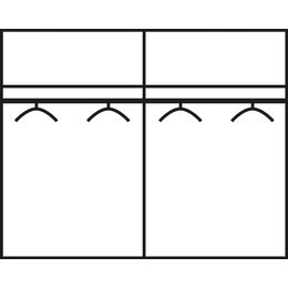 Schlafzimmer-Set Rauch "Tarragona" Schlafzimmermöbel-Sets Gr. Bett 180x200 cm-Schrank 226 cm, weiß (alpinweiß, eiche sanremo hell) Komplett Schlafzimmer