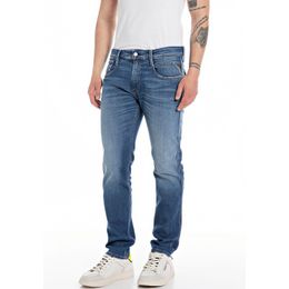 Slim-fit-Jeans Replay "ANBASS HYPERFLEX BIO" Gr. 29, Länge 30, medium blue 64g Herren Jeans Slim Fit