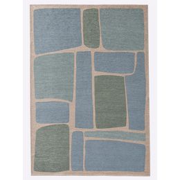 Teppich HEINE HOME Teppiche Gr. B/L: 160 cm x 230 cm, 3 mm, 1 St., blau Kurzflor-Teppiche