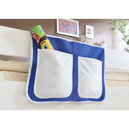 Ticaa Bett-Tasche für Hoch- und Etagenbetten "blau-weiß"