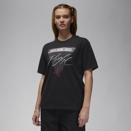 Jordan Flight Heritage T-Shirt mit Grafik für Damen - Schwarz