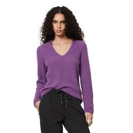 Marc O'Polo V-Ausschnitt-Pullover MARC O'POLO Gr. S, lila (bright lilac) Damen Pullover V-Pullover