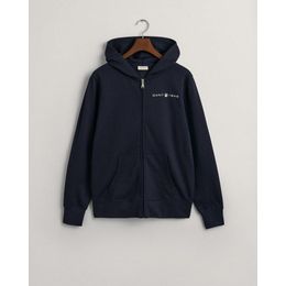 Gant Kapuzensweatjacke PRINTED GRAPHIC FULL ZIP HOODIE, blau