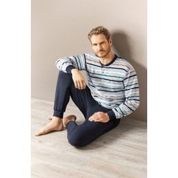 Hajo Pyjama Hajo, Schlafanzug Klima-Komfort 53541 blau 58