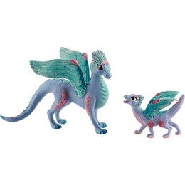 Schleich bayala® Blütendrachenmama und Baby Spielfigurenset, Mehrfarbig