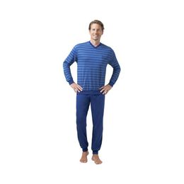 Hajo Pyjama Hajo, Schlafanzug Klima-Light bügelfrei 50051 ozean 58