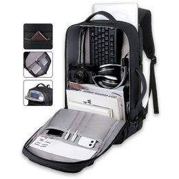 NULSTA Reiserucksack Großer Erweiterbarer Laptop Rucksack Schulrucksack Laptoptasche (mit USB Ladeanschluss Anti Diebstahl Business Arbeit Reisen)