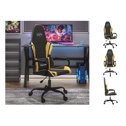 vidaXL Bürostuhl Gaming-Stuhl mit Massagefunktion Schwarz Golden Kunstleder