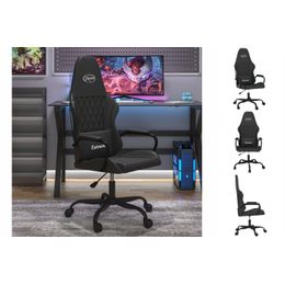 vidaXL Bürostuhl Gaming-Stuhl mit Massagefunktion Schwarz Kunstleder