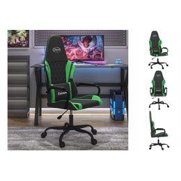 vidaXL Bürostuhl Gaming-Stuhl mit Massagefunktion Schwarz und Grün Kunstleder