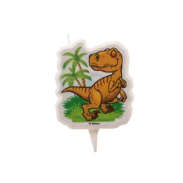 deKora Geburtstagskerze, Geburtstagskerze Dinosaurier 7cm als Tortendeko zum Kindergeburtstag