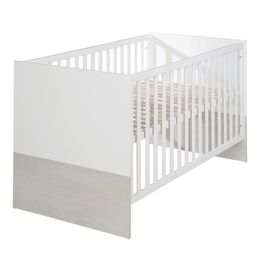 Roba Kombi-Kinderbett ‚Julia‘, 70 x 140 cm, weiß, höhenverstellbar, 3 Schlupfsprossen, umbaubar