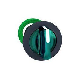 Schneider Electric Leuchtwahlschalter, Frontelement Federr&uuml;ckf&uuml;hrung beidseitig Griff Gr&uuml;n IP66 / IP67 / IP69 / IP69K Harmony XB5 - ZB5FK1533