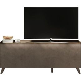 Inosign Lowboard Tray, Breite 181 cm, TV-Bank mit 3 Türen, Top "Tablet", Push-to-open Funktion, braun