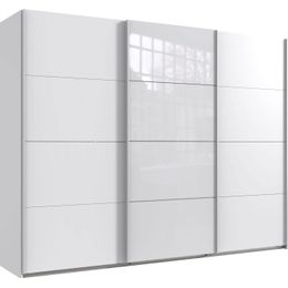 wimex Schwebetürenschrank Norderstedt INKLUSIVE 2 Stoffboxen und 2 zusätzliche Einlegeböden, mit Glastür, weiß