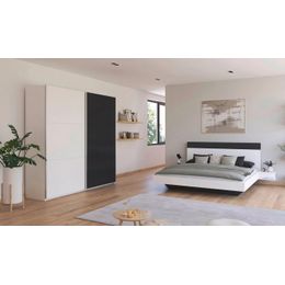 Rauch Schlafzimmer-Set Monza, mit Schwebetürenschrank Breite 218 cm, Bettanlage in 2 Breiten, grau|weiß