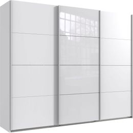 wimex Schwebetürenschrank Norderstedt INKLUSIVE 2 Stoffboxen und 2 zusätzliche Einlegeböden, mit Glastür, weiß