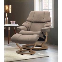 stressless® Relaxsessel Reno, mit Classic Base, Größe S, M & L, Gestell Eiche, beige