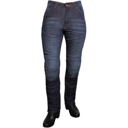 Roleff Motorradhose Aramid Damen-Motorradjeans mit Knie- und Hüftpolsterung, blau