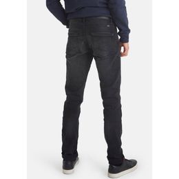 Blend Slim-fit-Jeans Jet mit Lederimitat-Applikation, schwarz