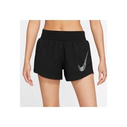 Nike Laufshorts DRI-FIT ONE SWOOSH WOMEN'S MID-RISE RUNNING SHORTS, schwarz