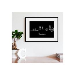queence Bild London Skyline, Städte (1 St), schwarz