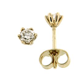 OROLINO Ohrringe Gold 585 mit 2 nat&uuml;rlichen Brillanten zus. 0,30ct.