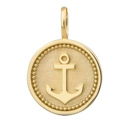 OROLINO Anh&auml;nger Gold 375 mit Anker-Motiv