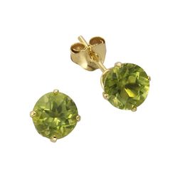 Diamonds by Ellen K. Fascination by Ellen K. Ohrringe Gold 333 mit echten Peridot-Steinen 5mm
