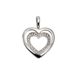 OROLINO Anh&auml;nger Gold 585 Herz-Motiv mit 26 Brillanten zus. 0,11ct.
