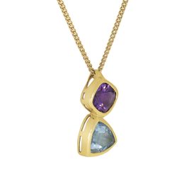 Diamonds by Ellen K. Fascination by Ellen K. Halskette Gold 375 mit Blautopas (beh.) + Amethyst