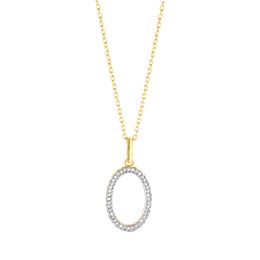 Diamonds by Ellen K. Halskette Silber 925 vergoldet mit 40x Diamant zus. 0,11ct.