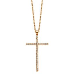 JULIE JULSEN Anh&auml;nger mit Kette 925/- Sterling Silber rotvergoldet mit Anh&auml;nger Kreuz